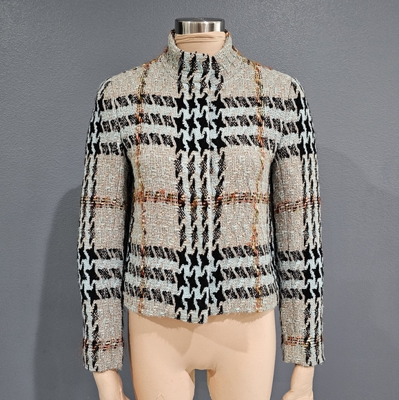 Doncaster | Jackets & Coats | Doncaster Pale Turquoise Black Tan Plaid ...